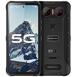 Big Walnut B1 Rugged Smartphone(2023), eSIM Dual 5G 8GB+256GB Rugged Phone Unlocked, 6.67" FHD+ Rugged Cell Phone, Android 12, 64MP Camera, 24MP Night Vision, NFC Smartphone