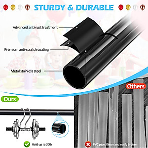 Balloon Column Stand Kit Set of 2, 1.3ft-5ft Adjustable Metal Pillar Balloon Stand with Base for Floor and Table Centerpieces for Birthday Party Wedding Christmas Halloween Decorations Black