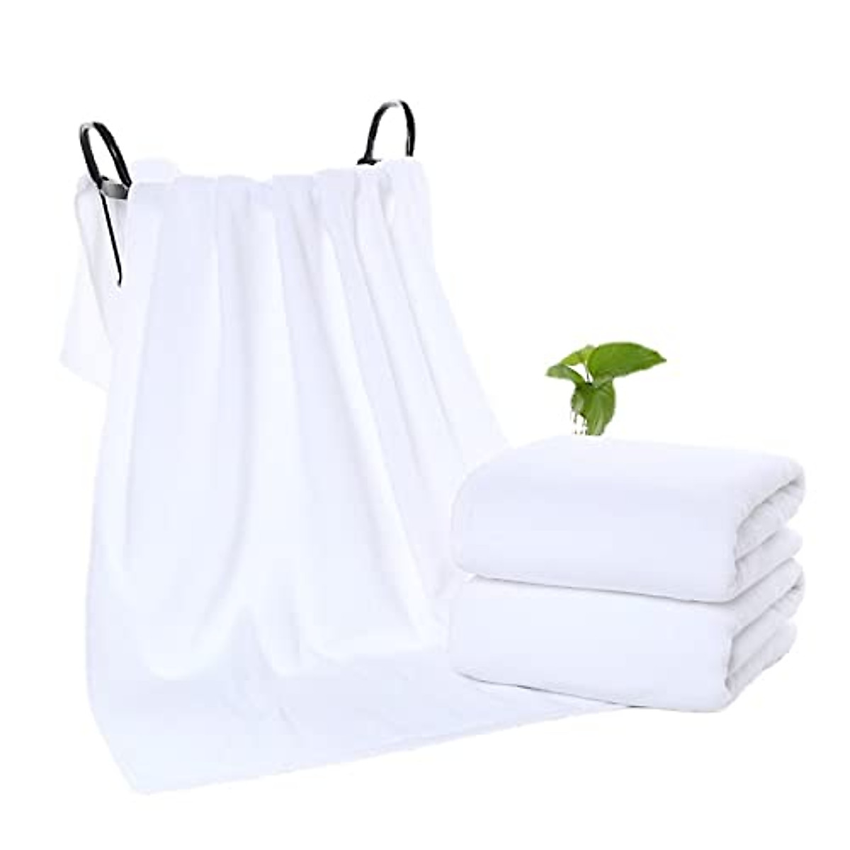 NUPYQL Towels 2Pcs Luxurious Jumbo Bath Sheet Premium Cotton Oversized 70*140cm - Soft Towel Sets for Bathroom - Ultra Soft & Highly Absorbent - White