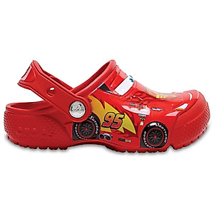 Crocs Kids' funlab Cars K Clog, Flame, 12 M US Little Kid