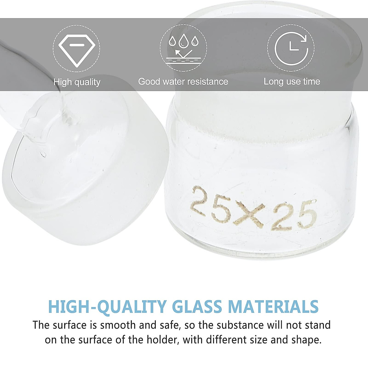 POPETPOP Laboratory Sampling Glass Weighing Bottle: 5pcs Clear Specific Gravity Bottles Equipment Laboratory Supply Weighing Holder Iwith Interchangeable Ground Stopper