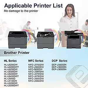 TESEN TN850 TN820 HL-L6200 Compatible Toner Cartridge Replacement for Brother TN850 TN820 for use with Brother HLL6200DW HLL6200DWT HLL6250DW MFCL5800DW DCPL5650DN DCPL5600DN Printer 4 PK HIGH Yield
