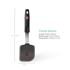 DI ORO Silicone Turner Spatula - Kitchen Spatulas for Nonstick Cookware - Flexible & Thin Cooking Turner for Flipping Pancakes & Eggs - 600°F High Heat-Resistant & BPA Free - Dishwasher Safe (Black)