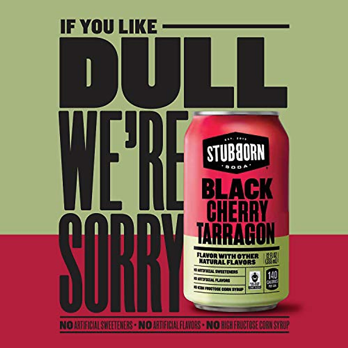 STUBBORN SODA, 3 Flavor Variety Pack, 12oz Cans (12 Pack)