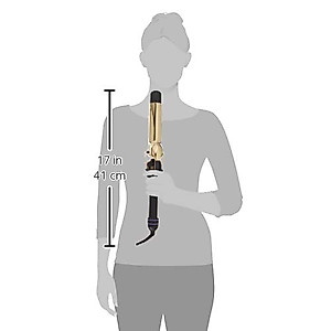 Hot Tools Pro Signature Gold Curling Iron | Long-Lasting, Defined Curls, (1-1/4 in)