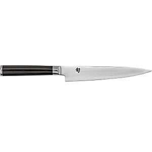 Shun Cutlery Classic Utility Knife 6", Narrow, Straight-Bladed Kitchen Knife Perfect for Precise Cuts, Ideal for Preparing Sandwiches or Trimming Small Vegetables, Handcrafted Japanese Knife