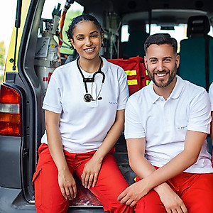 Beautyflier Adjustable Stethoscope Clip for All Models: Littmann, ADC, MDF, Adscope, Stethoscope Securing Safety Clip Perfect for Physicians, Nurses, EMT (Black, Microfiber Leather, 2pcs)