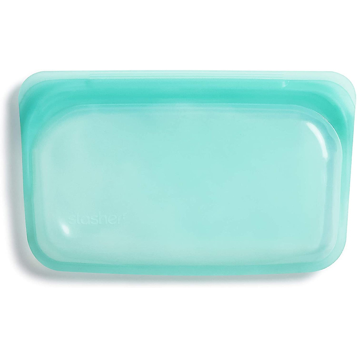 Stasher Reusable Silicone Storage Bag, Food Storage Container & Reusable Silicone Storage Bag, Food Storage Container, Microwave and Dishwasher Safe, Leak-free, Snack, Aqua