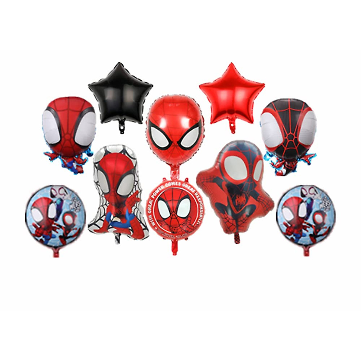Spider hero and his magical friends aluminum foil balloons, Spider hero birthday party balloons, Spider boy theme party decorations