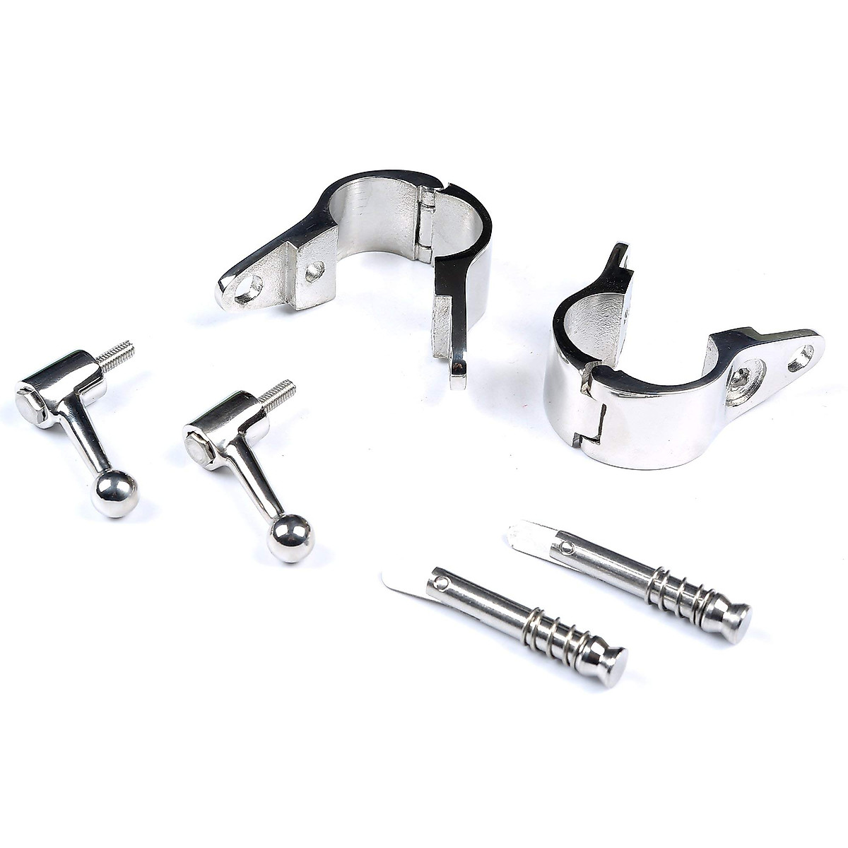 Mxeol Bimini Rail Mount Hinge 7/8 Inch W/Boat Pin Quick Release Stainless Steel Pair