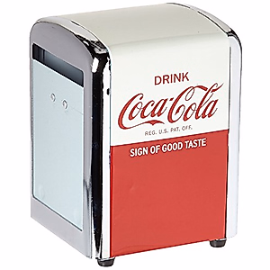 Tablecraft Coca-Cola Napkin Dispenser, Half, Red