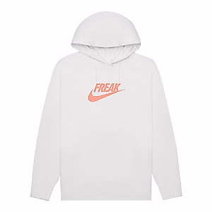 Nike Giannis Freak Pullover Hoodie Mens Size - Small White/Magic Ember