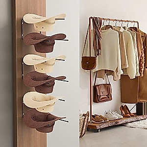 Cowboy Hat Rack - 6 Pcs Cowboy Hat Holder Organizer for Wall Décor Keeps Original Shape of Hat Black Western DIY Hat Display Storage (Without Boards)