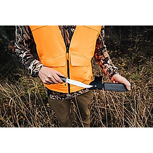 Buck Knives 119 Special Fixed Blade Hunting Knife, 6" 420HC Blade, Black Phenolic Handle with Leather Sheath