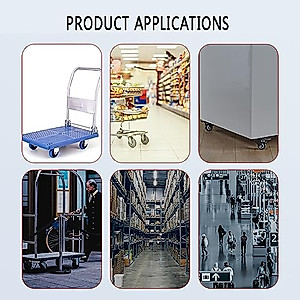 , Industrial Silent, 360° Swivel, 2" Caster s Set of 4,with Brake, Red (Color : Fixed, Size : 2.5inch)