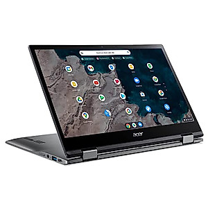 Acer Chromebook Spin 513 Convertible Laptop | Qualcomm Snapdragon 7c | 13.3" FHD IPS Touch Corning Gorilla Glass Display | 4GB LPDDR4X | 64GB eMMC | WiFi 5 | Backlit KB | Chrome OS | R841T-S4ZG, Gray