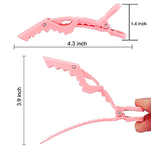 Ondder 24 Pack Alligator Hair Clips for Hair Styling, Coloring and Cutting - Salon Pro Sectioning Clips for Barbers, Women, Men, and Teens - Black, White, Pink, Green