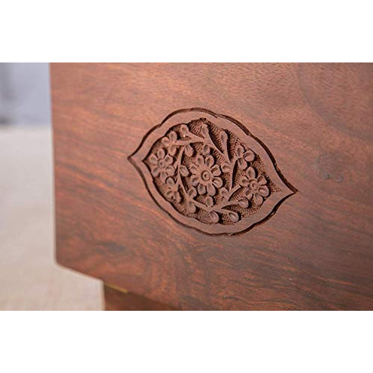 Rusticity® Wood Tea Box Organizer | Tea Sampler Gift Set Box, Tea Assortment Box | Tea Caddy for Tea Bags Organizer, Kitchen Storage Box with 9 Compartments | Handmade Storage Box| (9x6 in)