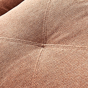 Myshle 2+3 Sectional Storage, Sleeper Couch Chaise with Curved Arm, Upholstered Sofa with Seat Cushion and Wood Legs for Living Room,Bedroom,Office, Linen Fabric, Faux Leather, Red Brown