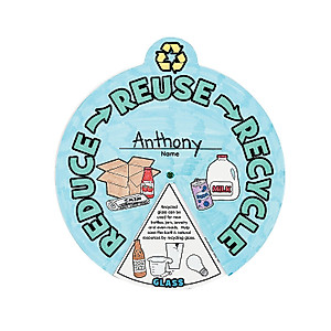 Fun Express Color Your Own Recycling Wheels - Engaging Eco-Friendly Craft for Kids to Learn About Recycling and Sustainability - Perfect for Classroom or Home Activities - 12 Pieces