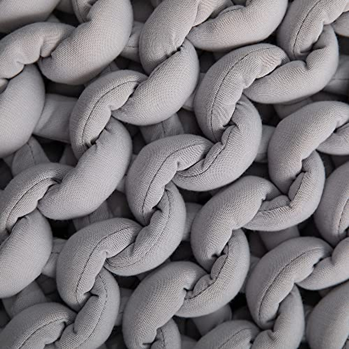 YHzxfz Chunky Knitted Weighted Blanket 60"x80" 20lbs Handmade Non-Shedding Thick Knit Throw Blanket Evenly Weighted Breathable Throw for Bed Sofa Chair Light Grey