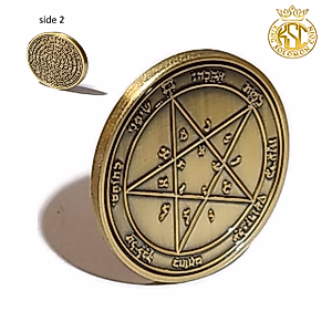 King Solomon Seal Coin Talisman Kabbalah 72 Names of God Second Pentacle of Venus