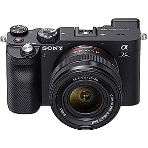 Sony Alpha a7C Compact Mirrorless Camera with FE 28–60 mm F4–5.6 Lens, 2 X Extra LI-ION Batteries, 64GB SDXC Card, Backpack, Handy Case, Tripod,+ More