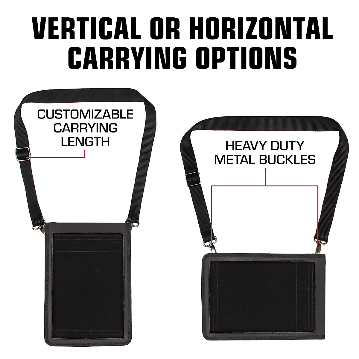 USA Gear Tablet Sleeve - Tablet Carrying Case with Open Front Design & Shoulder Strap - Compatible with Samsung Galaxy Tab 9.6, iPad 5th-9th Gen, 9.7" iPad Air 2 and iPad Pro, and More 9" Tablets