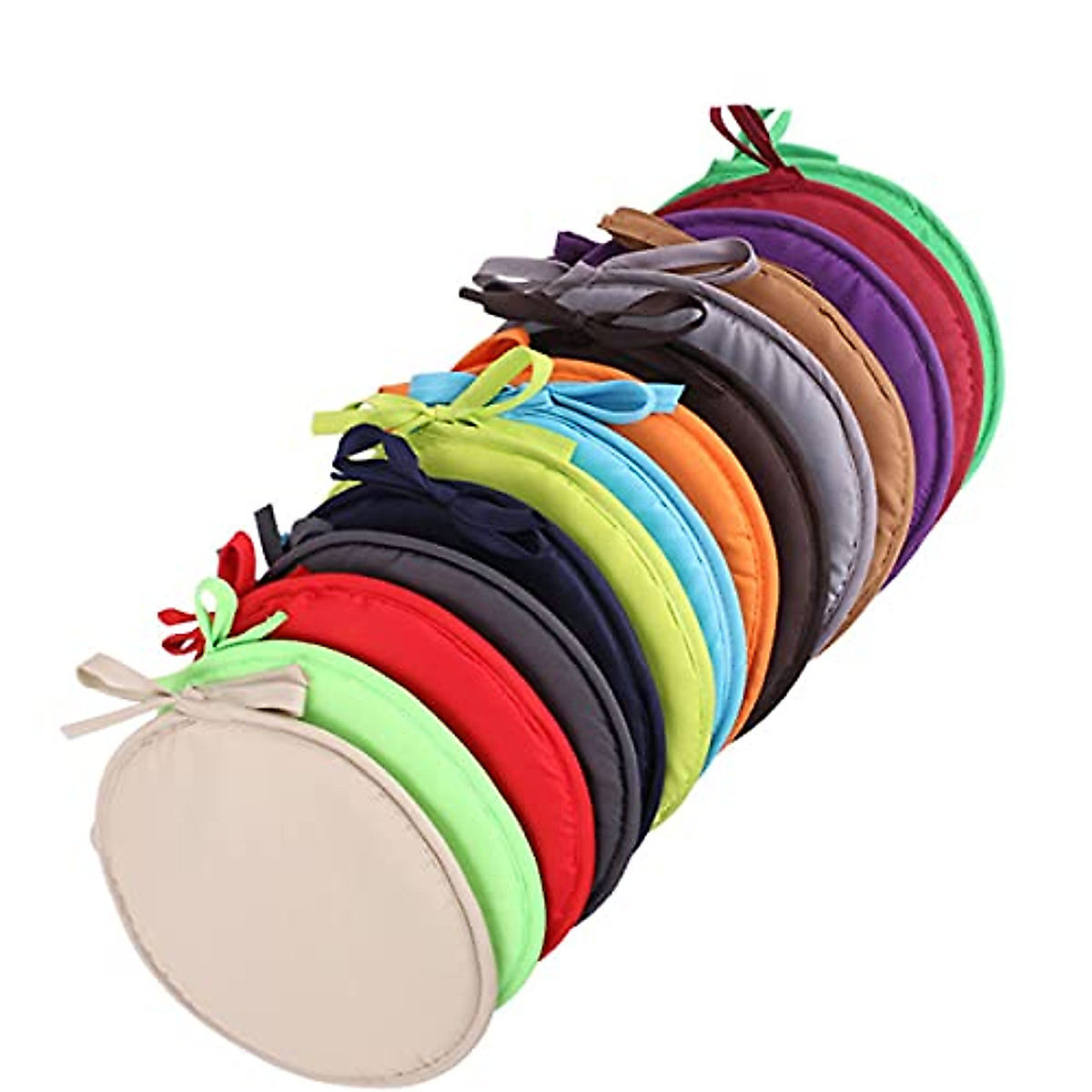 Colorful Indoor/Outdoor Chair Pads Round Seat Cushions Garden Patio Home Cushions - Diameter 28cm/10.9inch,Patio Furniture Cushion Cover,Round Seat Garden Pads