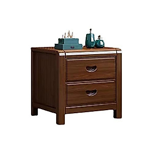 FFNUM Bedside Table Wood Bedside Cabinet Storage Cabinet Living Room Bedroom New Chinese Style Bedside Storage Drawer Small Cabinet Night Stand