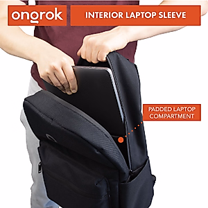 ONGROK Backpack with Combo Lock, Integrated Carbon Filtration