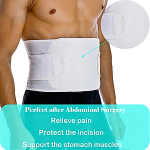 PAZ WEAN Hernia Belts for Men Abdominal Support Surgical Belly Binder Stomach Wrap Band After Surgery