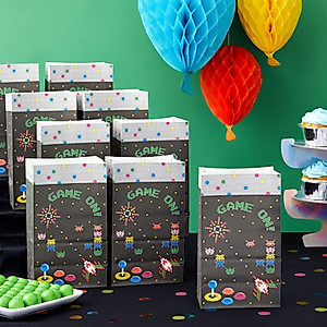 BLUE PANDA 36 Pack Video Game Goodie Bags for Gamer Party Favors, Treats, Retro Arcade Theme (5 x 9 x 3 In)