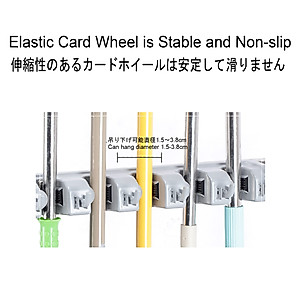 Movable Broom Mop Holder,Floor Standing Cleaning Tool Cart Storage,Cleaning Supplies Organizer, Mop Drain Rack,Umbrella Stand,for Garden Garage Schools, Hospitals, Factories, Hotels ( Size : 5 slots )