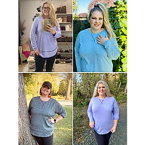 COOTRY Plus Size Workout Tops for Women Long Sleeve Shirts Breathable Dry Fit Athletic Gym Yoga Clothes Gray 2XL