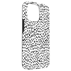 iPhone 15 Pro Max Dalmatian Animal Print Black And White Black White Case