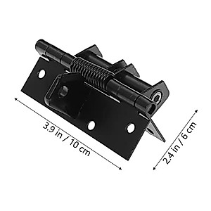 OSALADI 90 Automatic Closing Hinge Heavy Duty Door Closer Heavy Duty Hinges Exterior Door Hinges Spring Hinge Folding Leg Hinge Springs Manganese Steel Black Small Hinges Spring Door Hinge