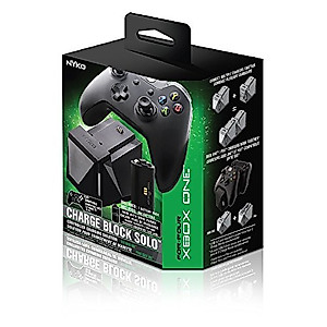 Nyko Charge Block Solo - Xbox Controller Charging Station w/ 1 Battery Pack & Micro-USB Charge Cable -Xbox one Only/Not Compatible with Xbox S/X or Xbox Controllers with a Home Button