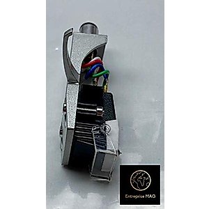 Cartridge, Stylus Needle and Silver Headshell with mounting bolts for Technics SL-5100, SL-5200, SL-5300, SL-5310, SL-5350, SL-Q33K, SL-Q3K, SL-20A, SL-220, SL-221, SL-23
