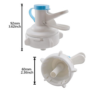 Water Dispenser Valve Reusable Water Bucket Jug Plastic Spigot Faucet Nozzle with Dustproof Cap and Wood Stick for 55 mm Non Threaded Crown Top Jugs Bottles (Not for Threaded Bucket), 1 Pack