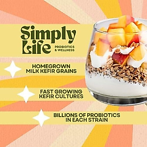 Simply Life Probiotics Milk Kefir Grains,Turkish Strain, Pajaritos de Leche, Bulgaros, Homemade Kefir, Live Probiotics