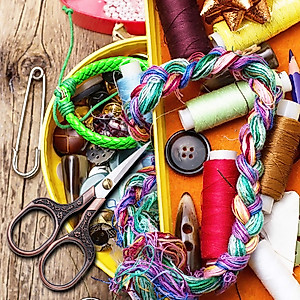 2pcs Vintage Stainless Steel Cuticle Precision Embroidery Scissors Beauty Grooming for Nail, Facial Hair, Eyebrow, Eyelash, Nose Hair, Moustache, Manicure Crochet Threading Tool