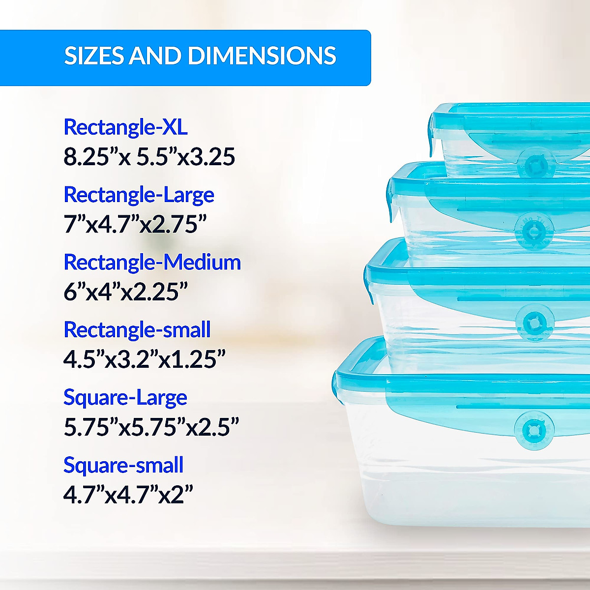 Stretch and Fresh Leak-Proof Food Container Set Stackable, BPA-Free Silicone w/ Airtight Lids for Solids, Soups and Sauces, Freezer-Safe Great for Meal Preparation