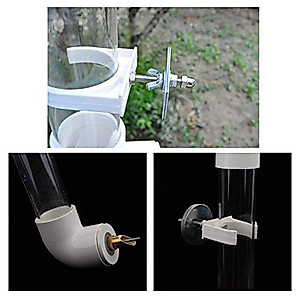 Bird Drinker Waterer Parrot Automatic Drinking Device for Parakeet Cockatiel Conure Lovebird African Grey Macaw Amazon (L)