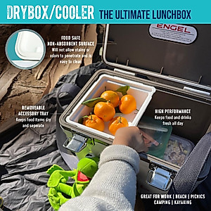Engel UC13 13qt Leak-Proof, Air Tight, Drybox Cooler and Small Hard Shell Lunchbox for Men and Women in Tan