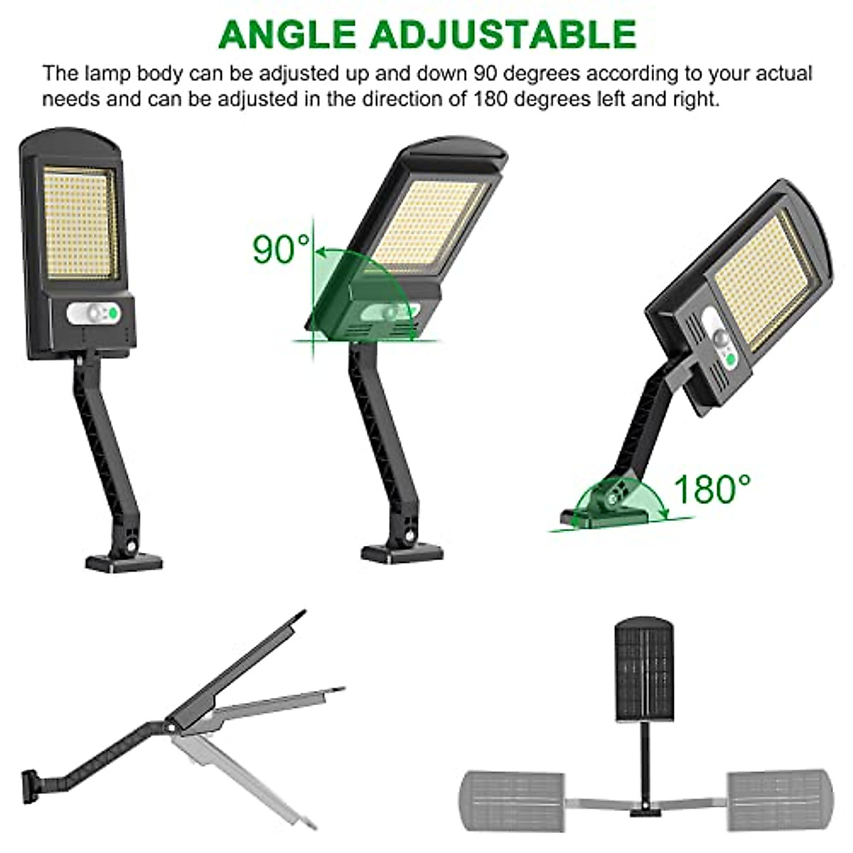 Engrepo Solar Lights Outdoor, 1000LM 168 LEDs Solar Powered Motion Sensor Light, Security Waterproof Solar Flood Light for Deck, Fence, Patio, Front Door, Gutter, Yard, Shed, Path, Garden. 2 Pack