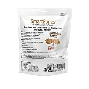 SmartBones Peanut Butter Dog Chew, Medium, 11.0 Oz , 4 pieces/pack