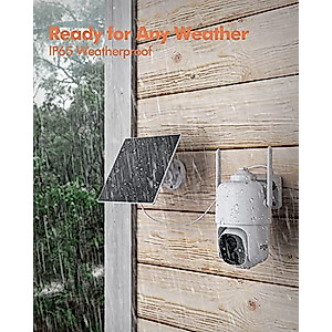 Dzees 5W Solar Panel for Security Camera, Continuous Power Supply for PTZ D3 Rechargeable Battery Security Camera, 9.8ft Charging Cable with Waterproof Silicone Plug, DC 5V Micro USB Port