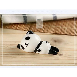 STJDM APULM Panda Chop Stick Rest 5 Different Shapes Ceramic Giant Panda Home Decoration Suitable for giving gifts to relatives and friends