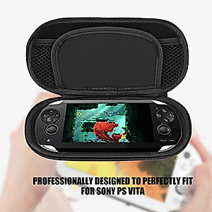 Bewinner Storage Case for PS Vita, Hard Case Protective Case for PS Vita Storage Bag, Shockproof, Waterproof, Travel Bag, Carry Bag Pouch for Sony PS Vita (Black)
